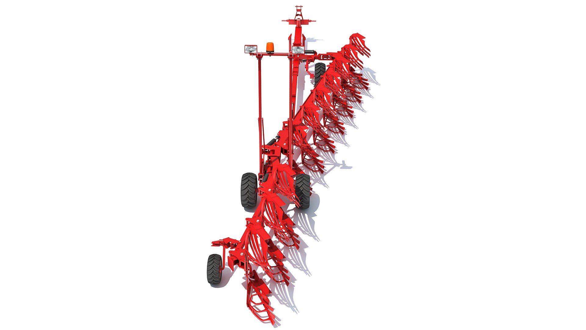 3D Model Semi Mounted Farm Plough - TurboSquid 2144678
