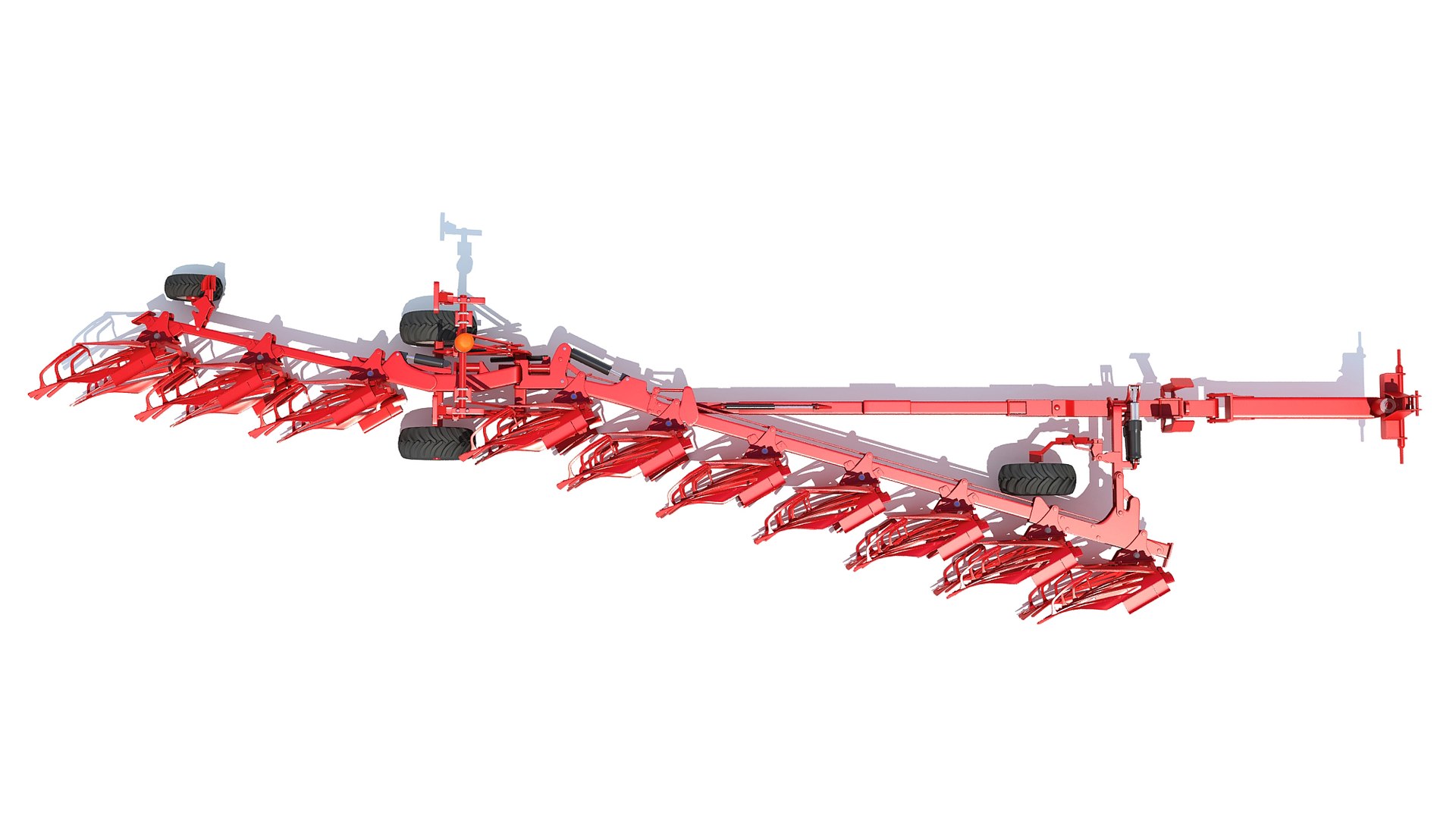 3D Model Semi Mounted Farm Plough - TurboSquid 2144678