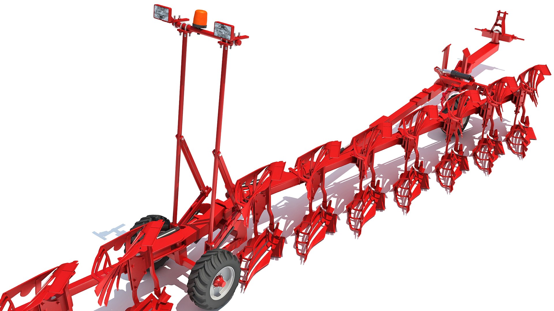 3D Model Semi Mounted Farm Plough - TurboSquid 2144678