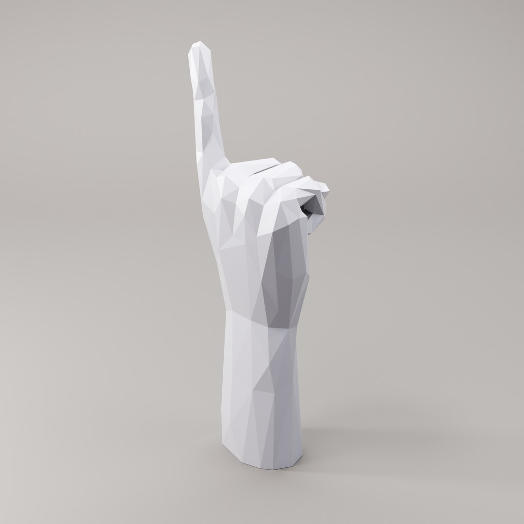 3D Hand Finger Counting 1 Low Poly - TurboSquid 2352905