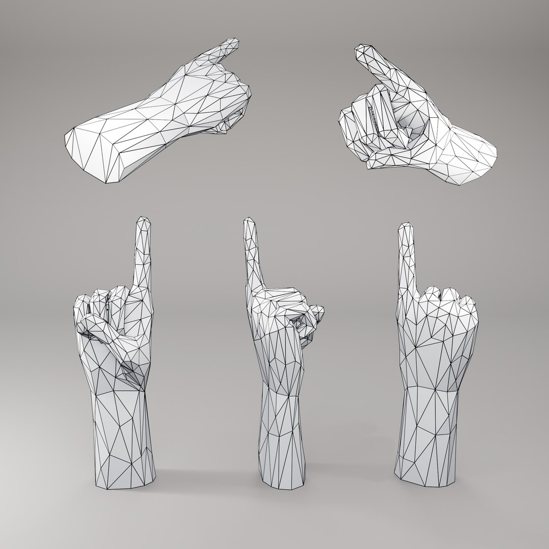3D Hand Finger Counting 1 Low Poly - TurboSquid 2352905