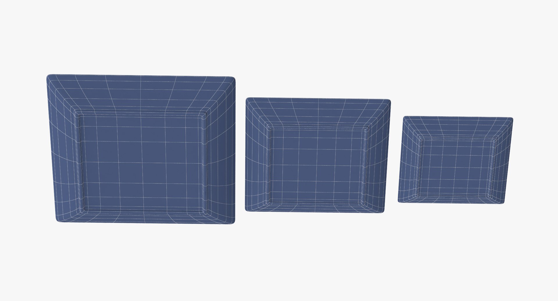 Ceramic Square Serving Plates 3d Model