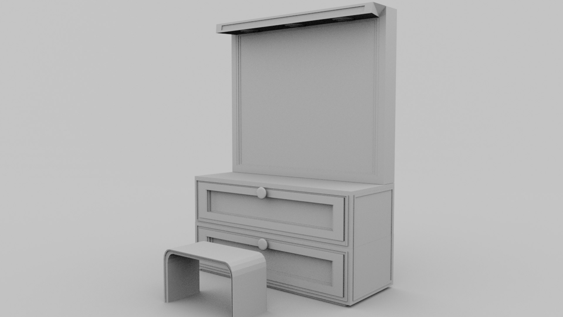 Contemporary Dressing Table Interior 3D Model - TurboSquid 1438037