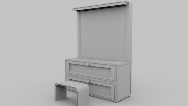 Contemporary dressing table interior 3D model - TurboSquid 1438037