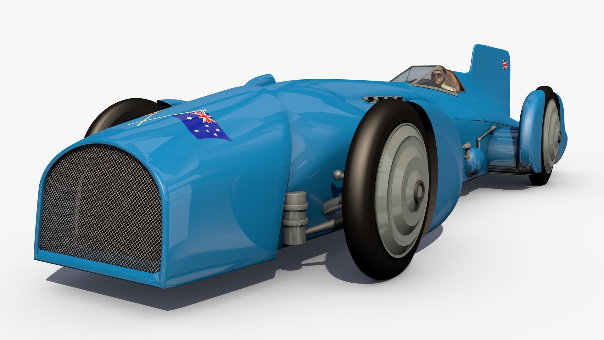 Bluebird 1931 Land Speed Record Car 3D Model - TurboSquid 1733406