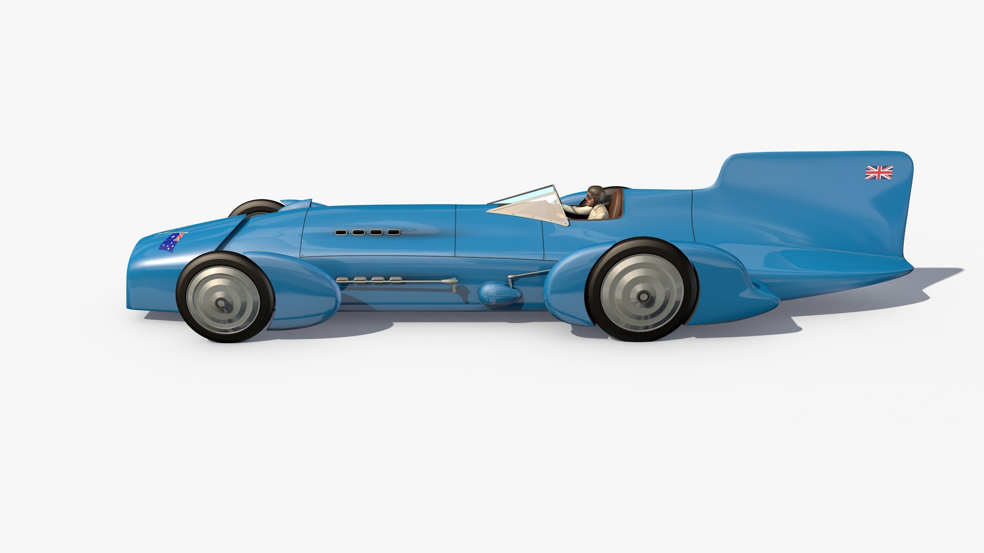 Bluebird 1931 Land Speed Record Car 3D Model - TurboSquid 1733406