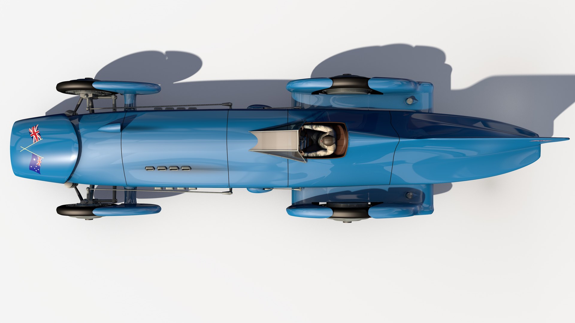 Bluebird 1931 Land Speed Record Car 3D Model - TurboSquid 1733406