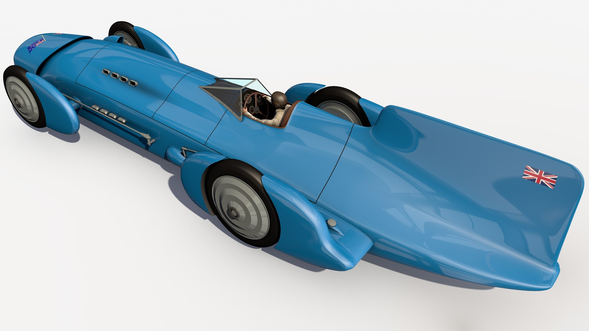 Bluebird 1931 Land Speed Record Car 3D Model - TurboSquid 1733406