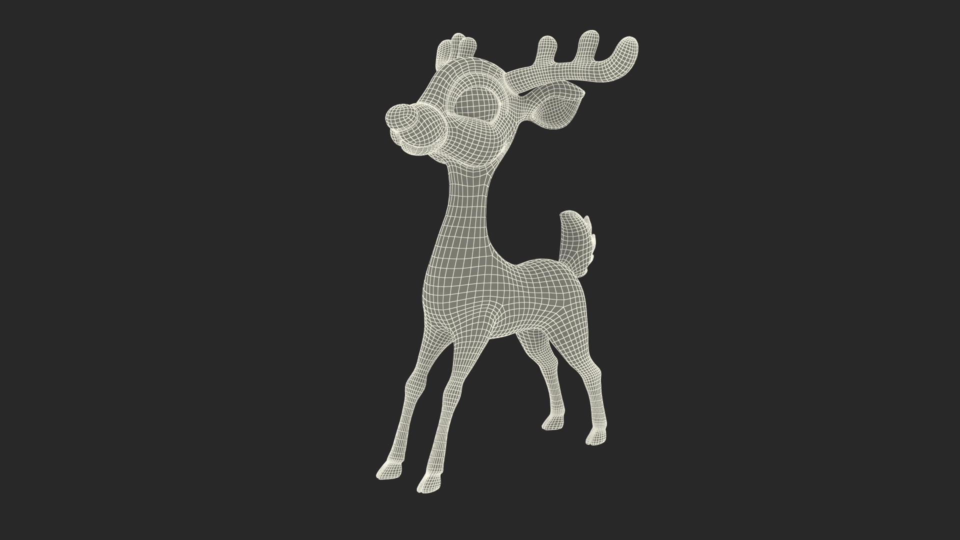 3D Grey Cartoon Deer Rigged For Maya Model - TurboSquid 2121482