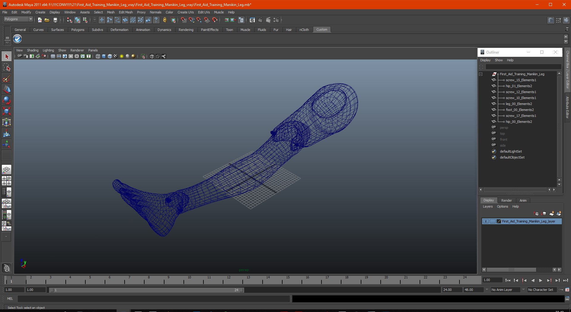 3D Aid Training Manikin Leg - TurboSquid 1487430