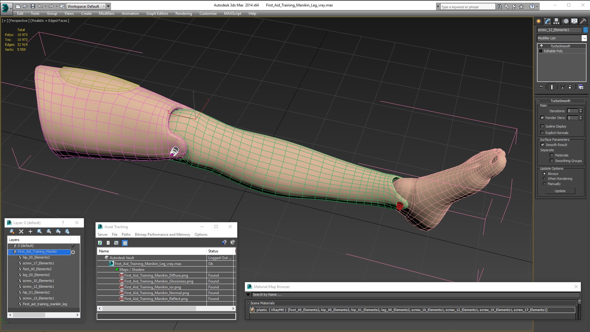 3D Aid Training Manikin Leg - TurboSquid 1487430
