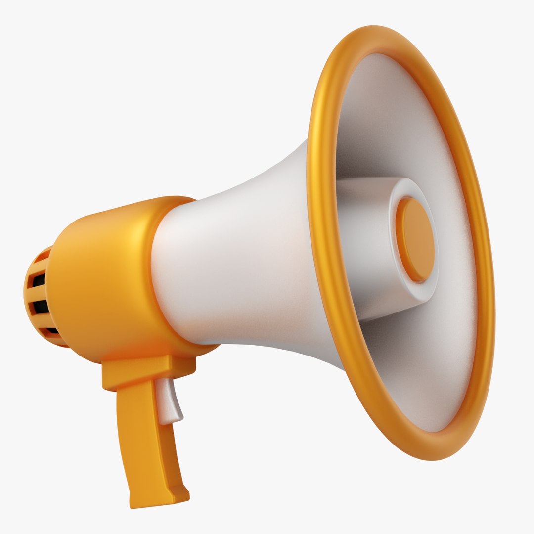 Megaphone yellow 3D - TurboSquid 1676461
