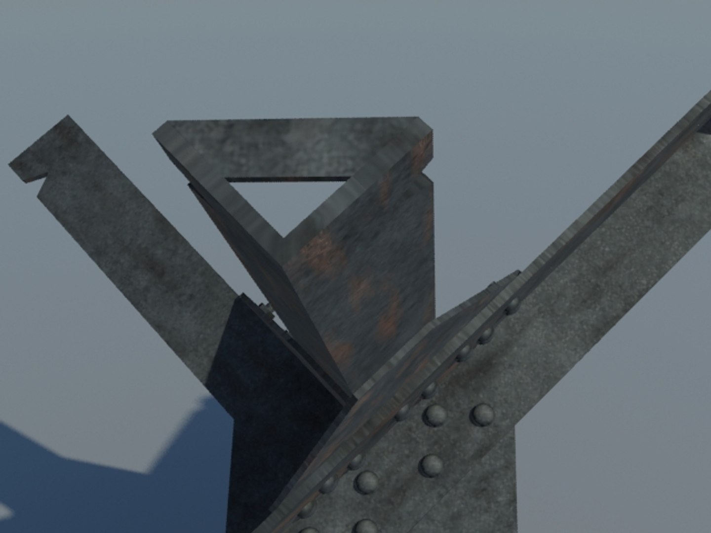 Barriers - Steel Hedgehog 3d Max