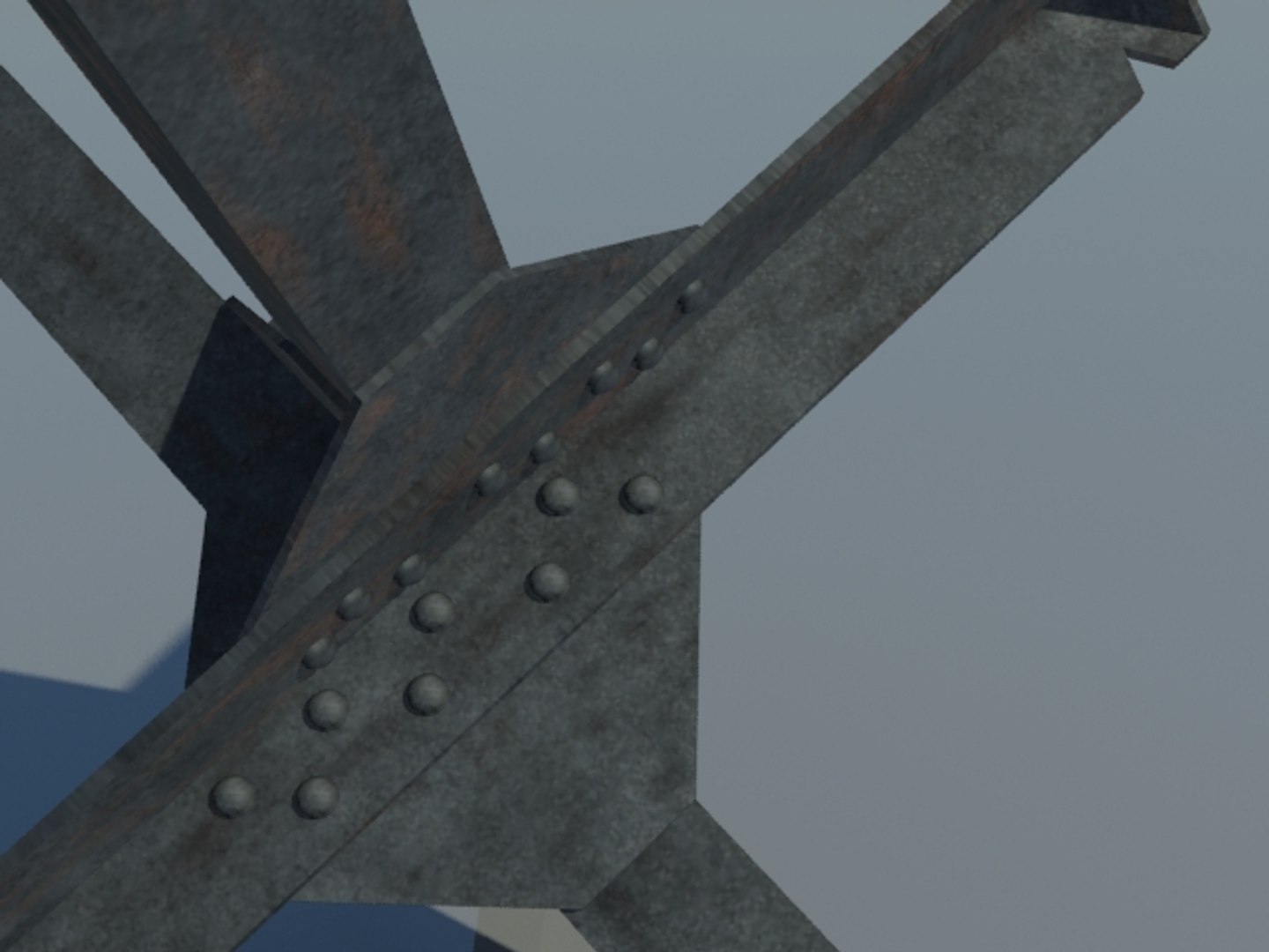 Barriers - Steel Hedgehog 3d Max