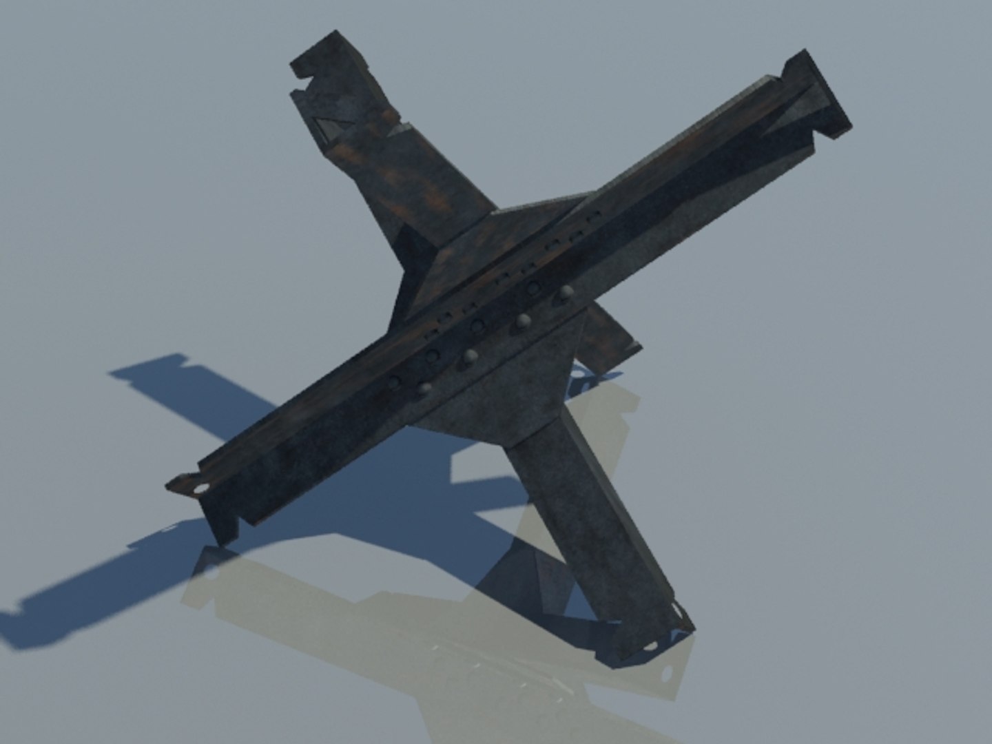 Barriers - Steel Hedgehog 3d Max