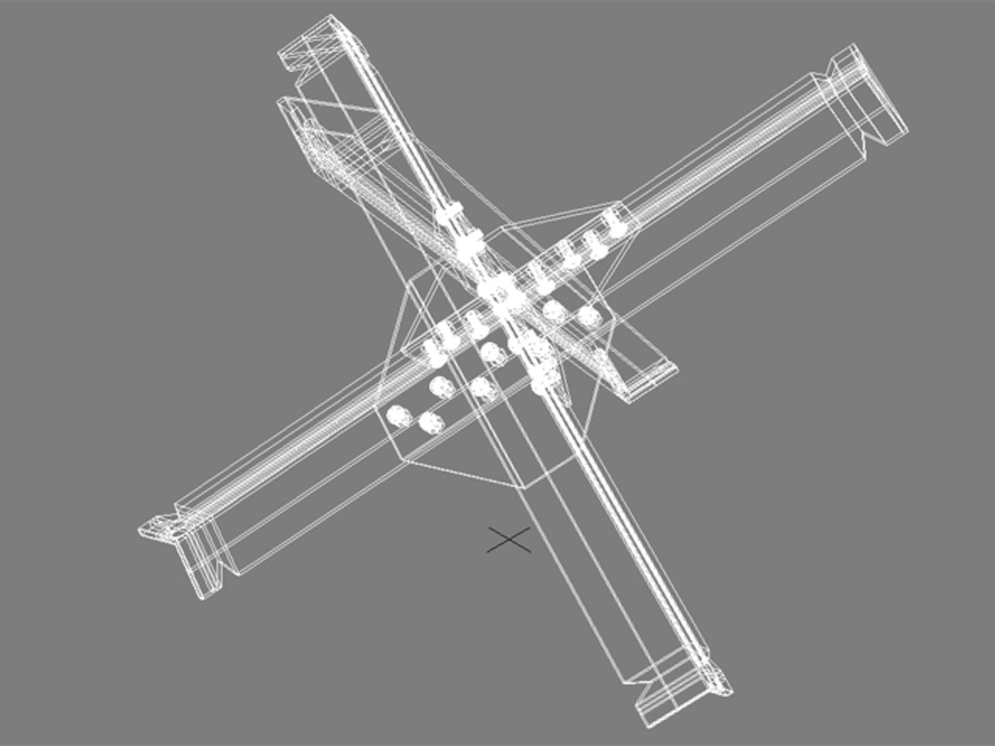 Barriers - Steel Hedgehog 3d Max