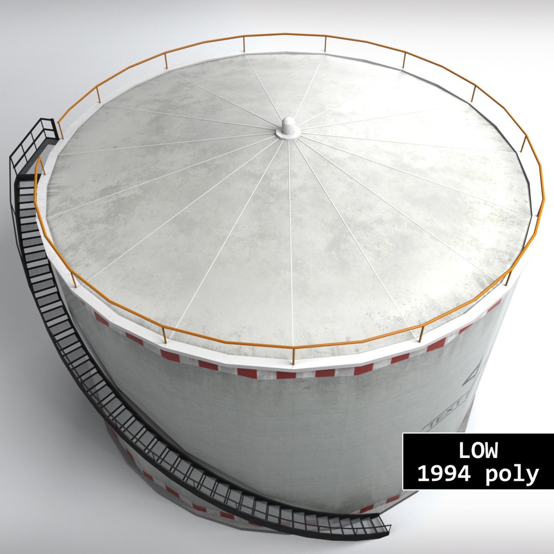 3D Industrial Oil Tank Cylinder - TurboSquid 1219975