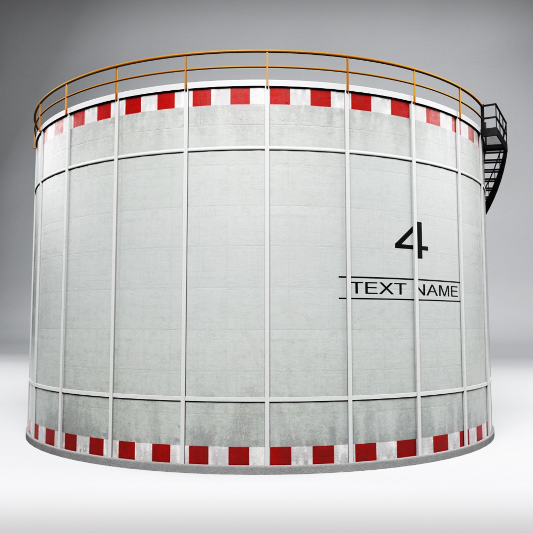 3D Industrial Oil Tank Cylinder - TurboSquid 1219975
