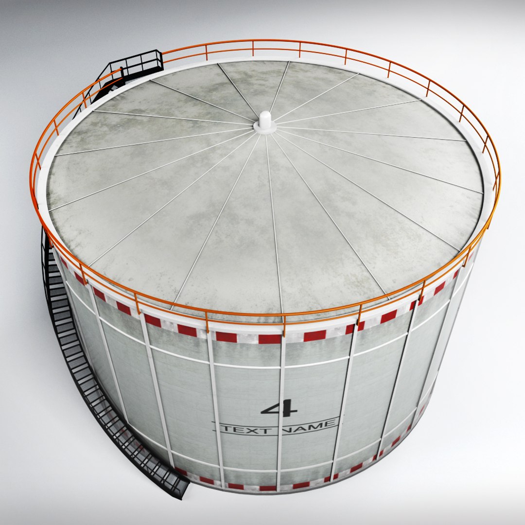 3D Industrial Oil Tank Cylinder - TurboSquid 1219975