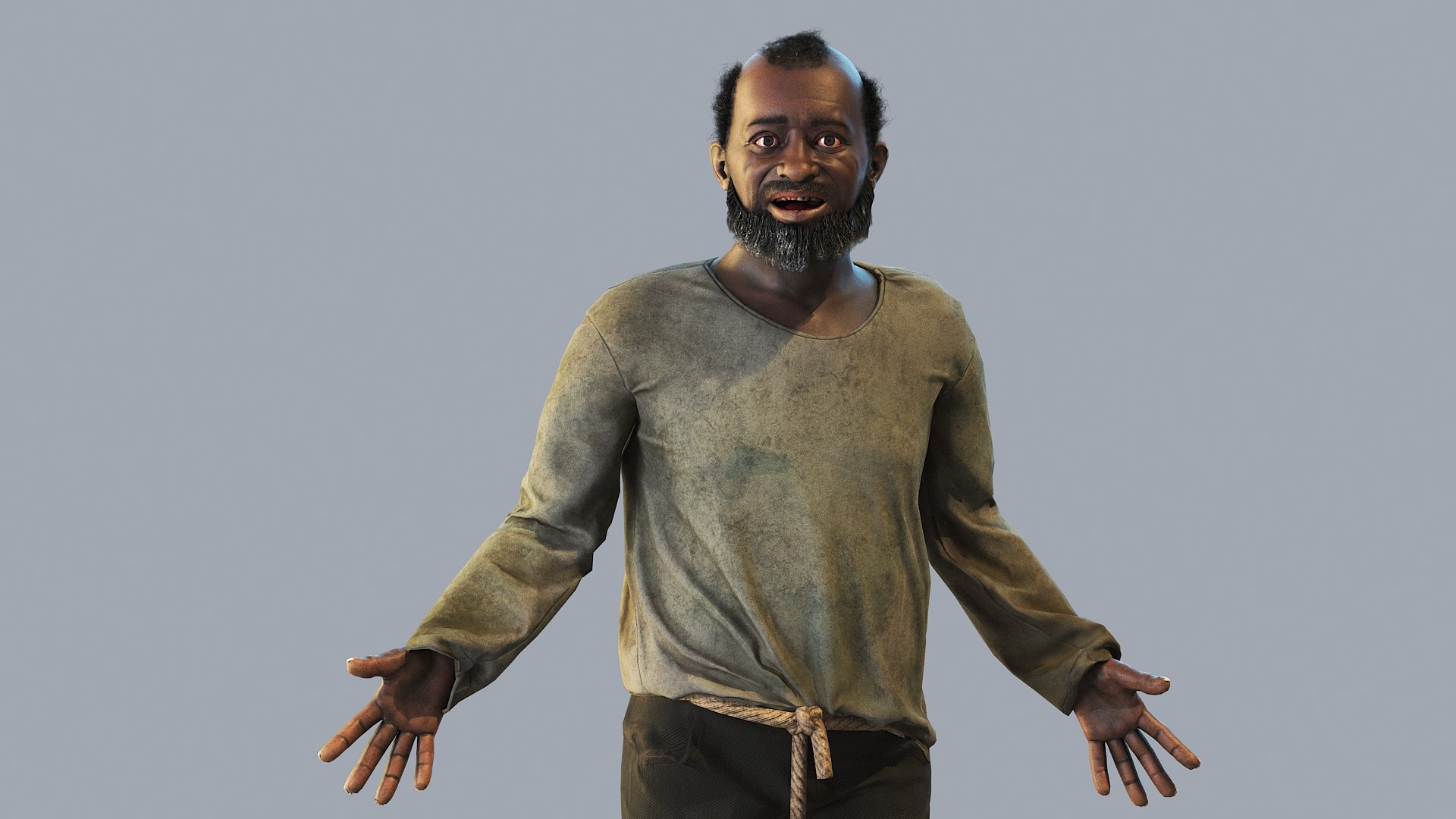 3D Model Homeless Person Steeve - TurboSquid 1897474