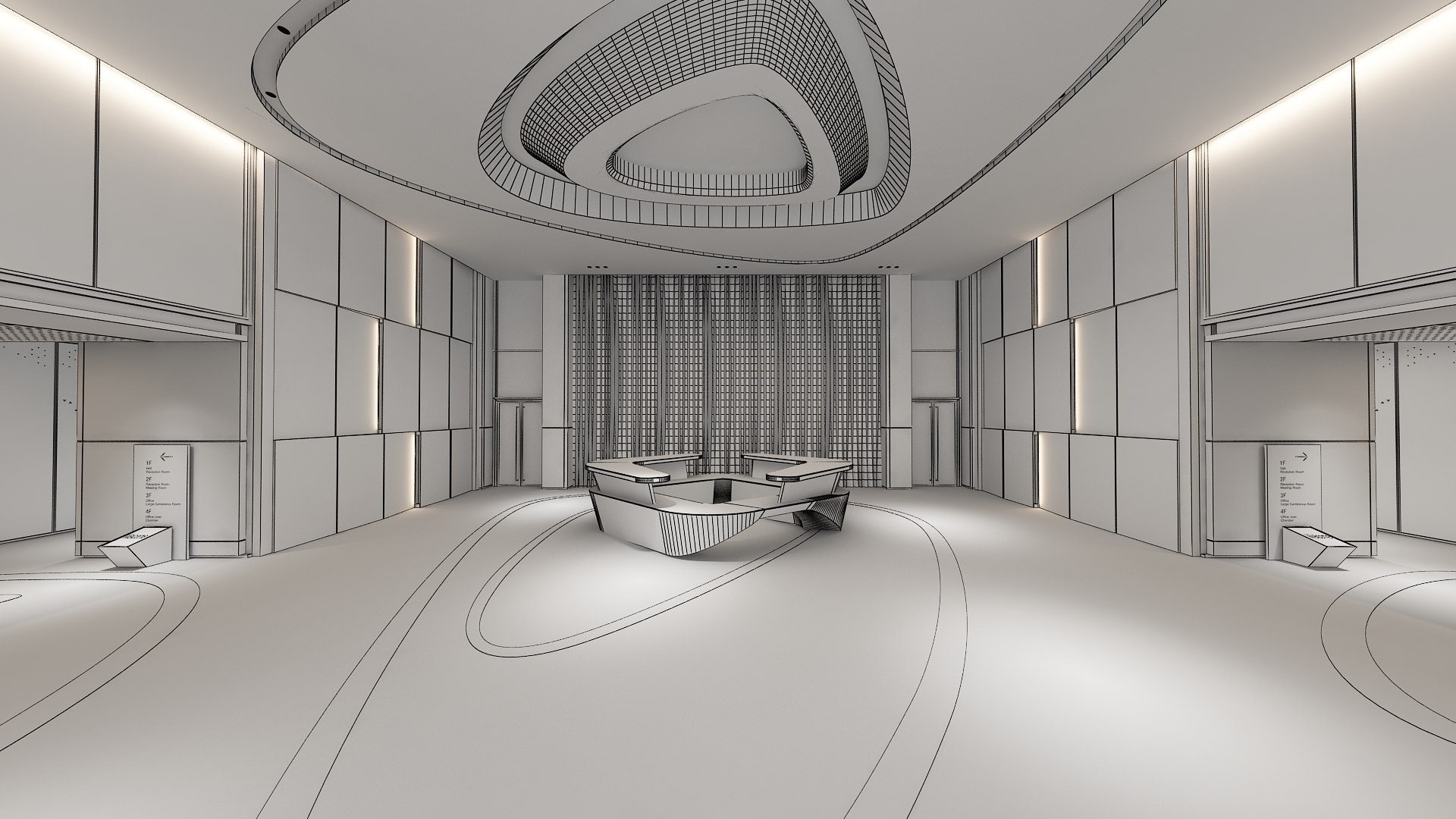 3D Office Lobby 01 - TurboSquid 2088669