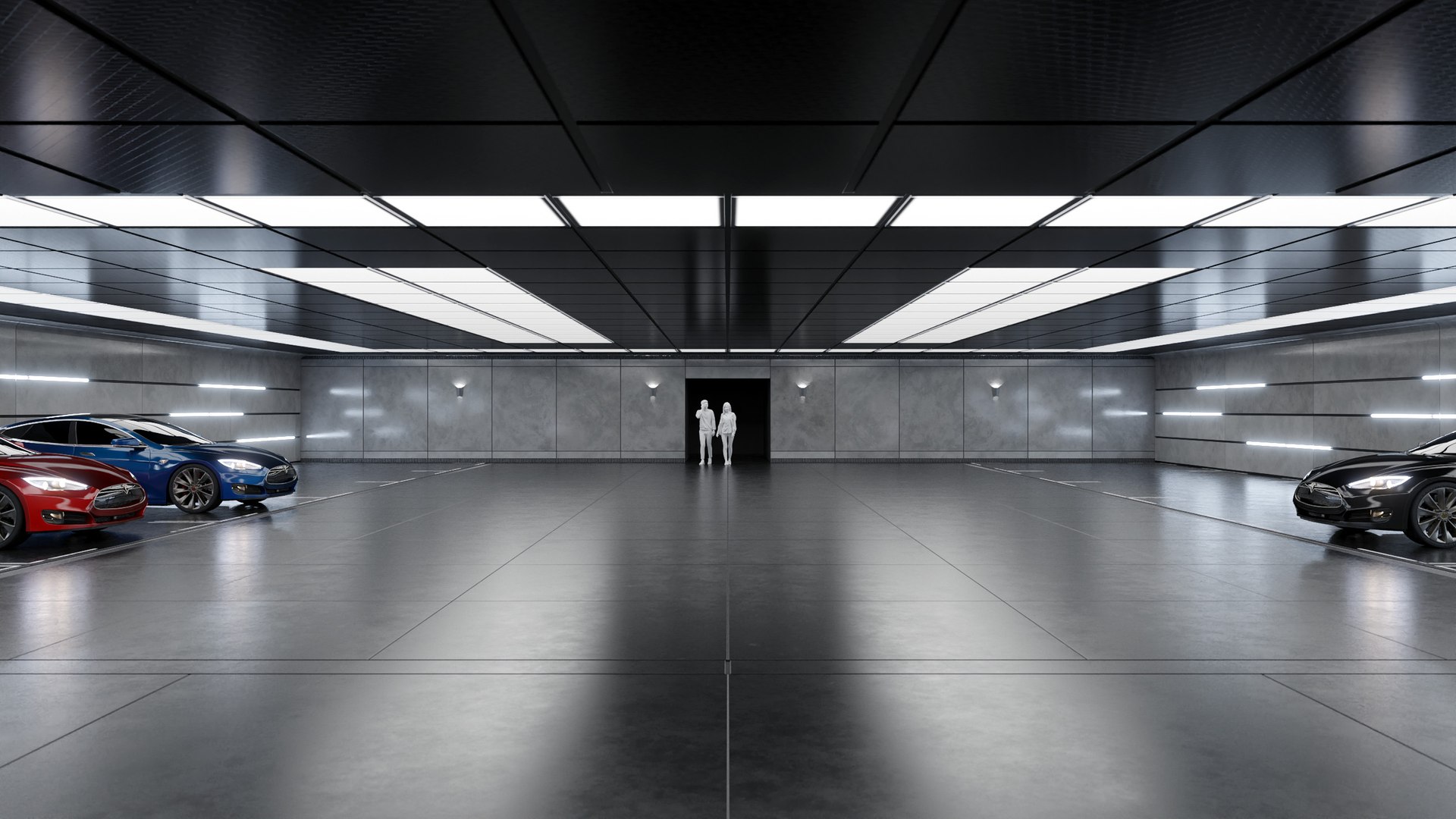 Modern Underground Car Garage 3D - TurboSquid 1846833