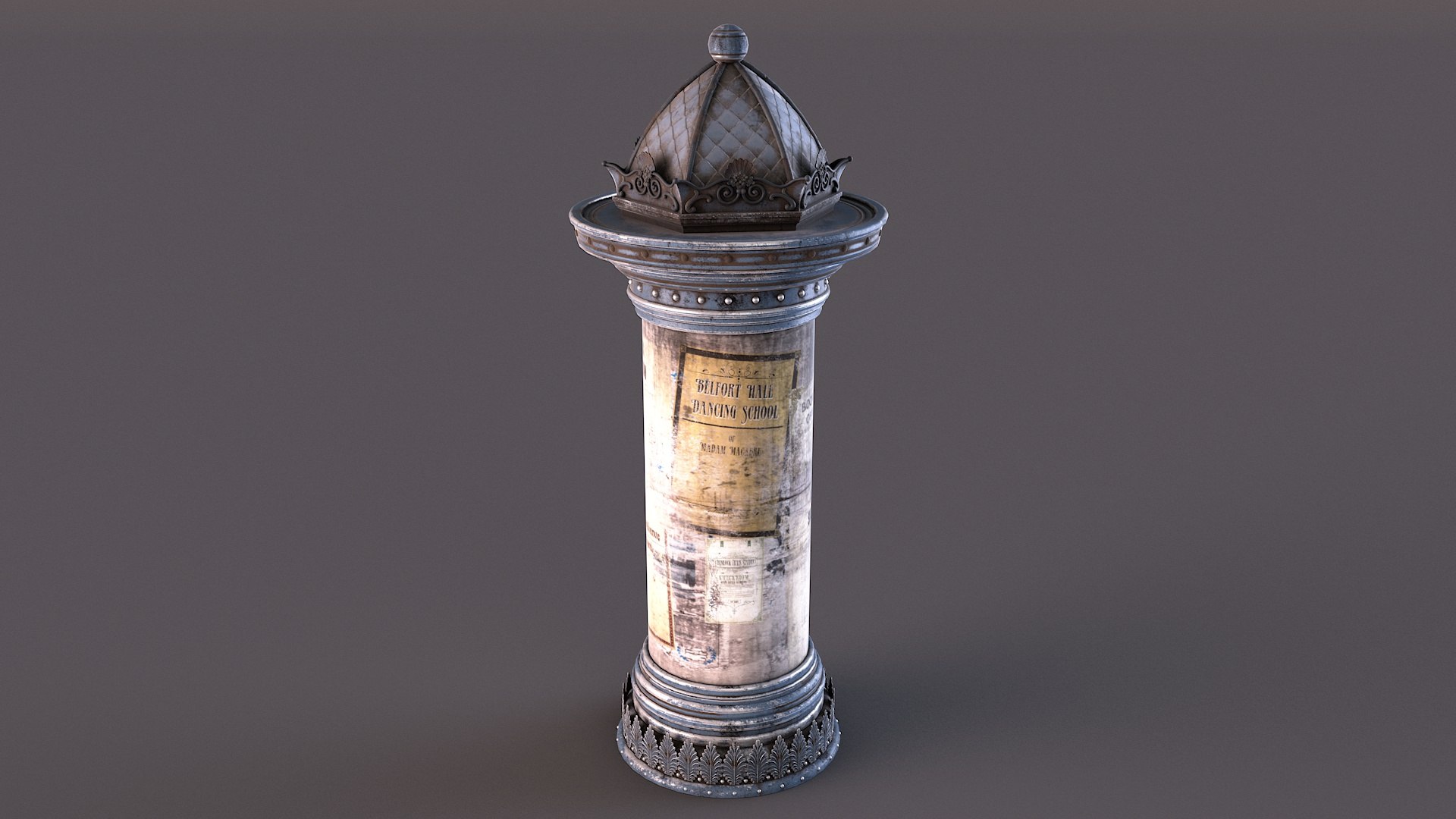 Antique Advertising Column 3D Model - TurboSquid 2182087