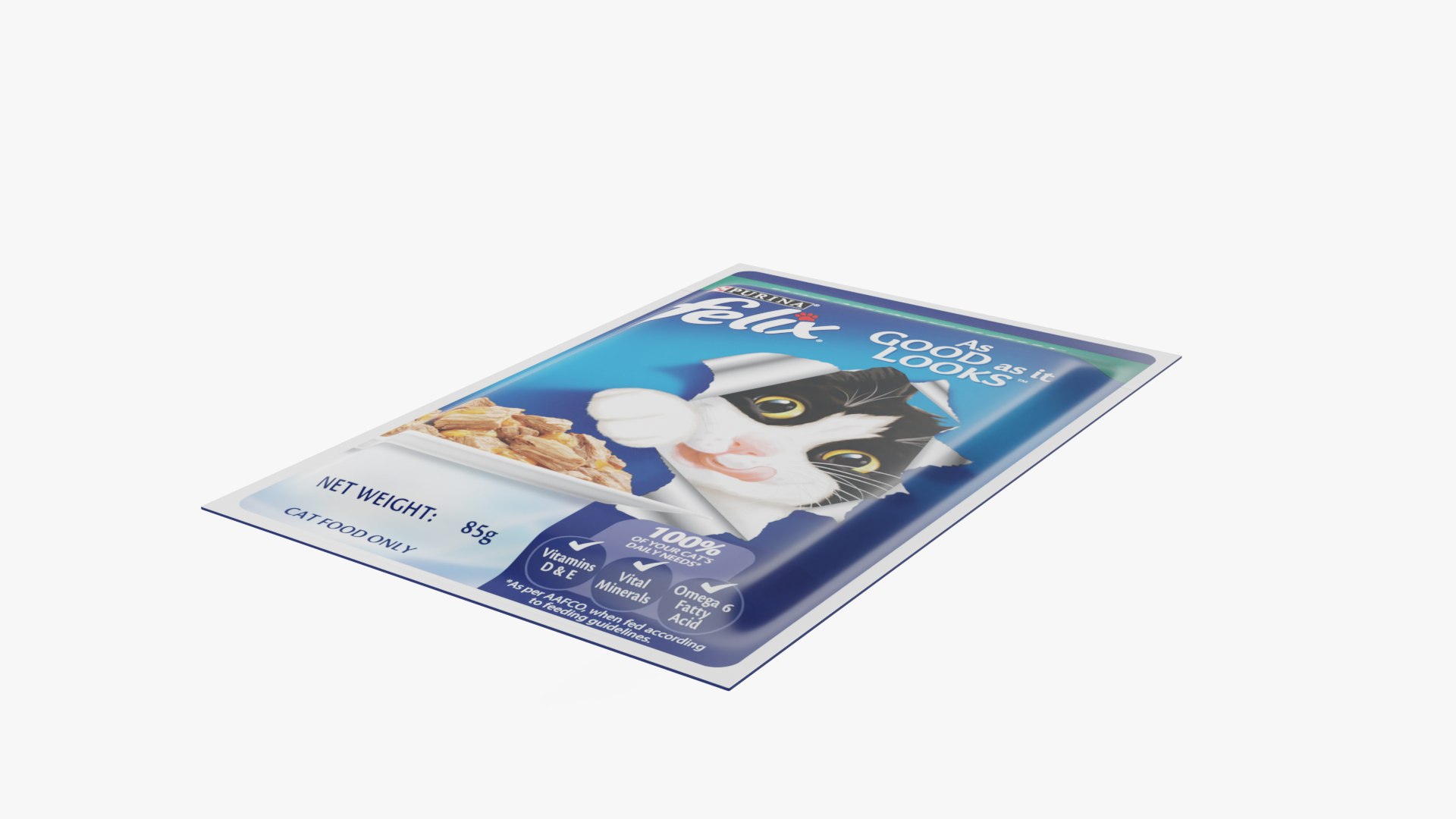 3D Purina Felix Cat Food Mackerel Model - TurboSquid 2183433