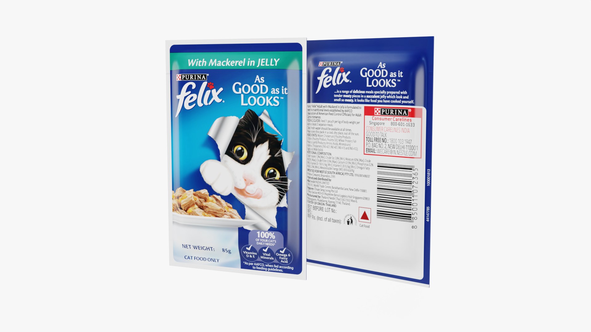 3D Purina Felix Cat Food Mackerel Model - TurboSquid 2183433