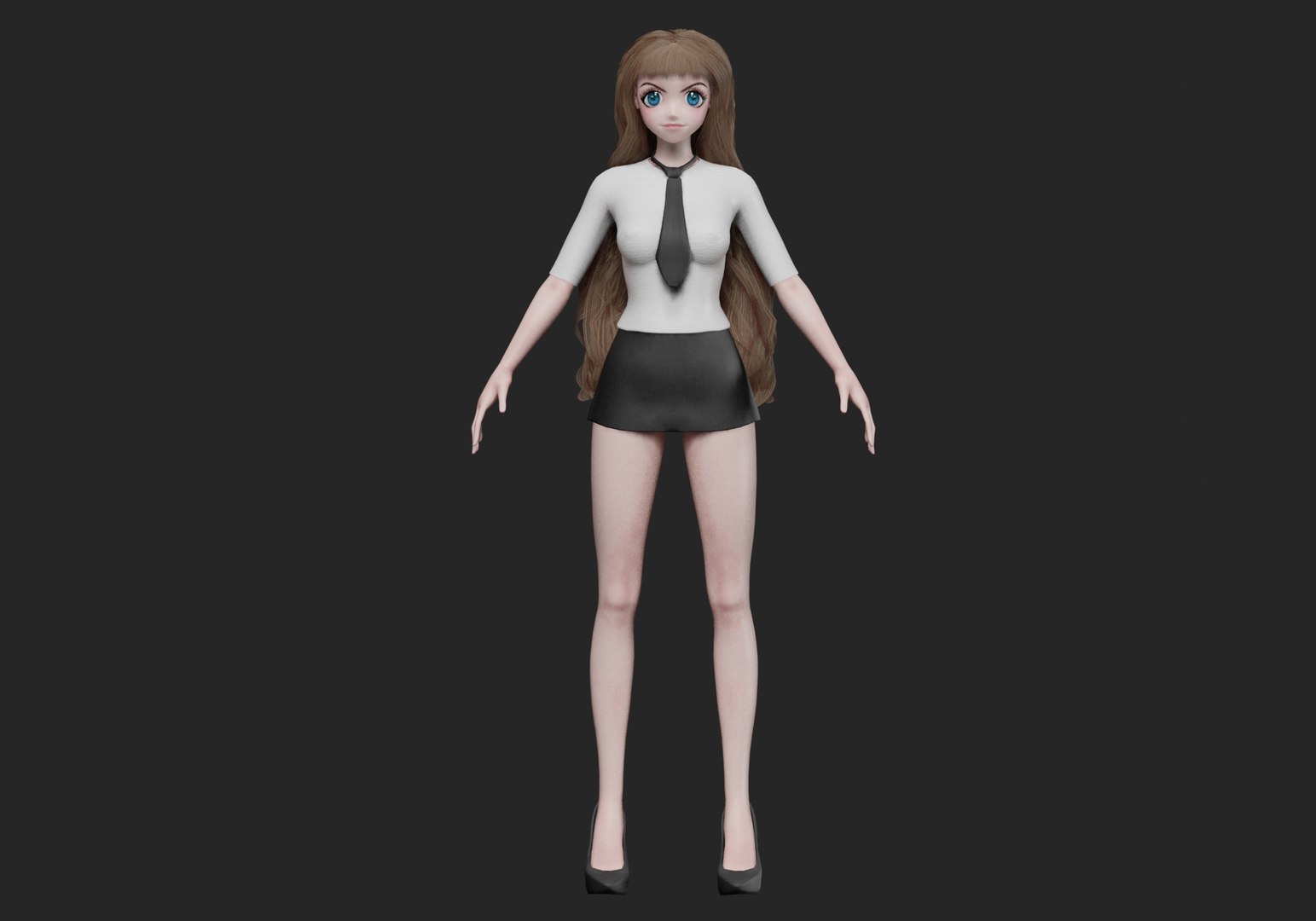 Standard Anime Girl V32236 3D - TurboSquid 2272572