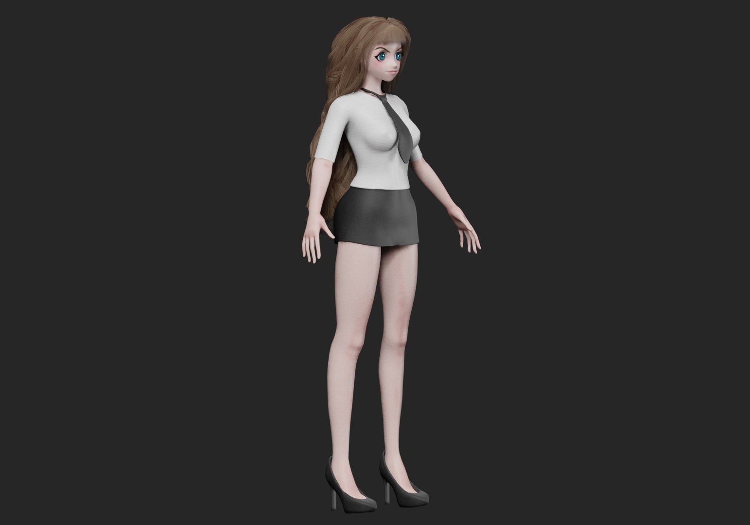 Standard Anime Girl V32236 3D - TurboSquid 2272572