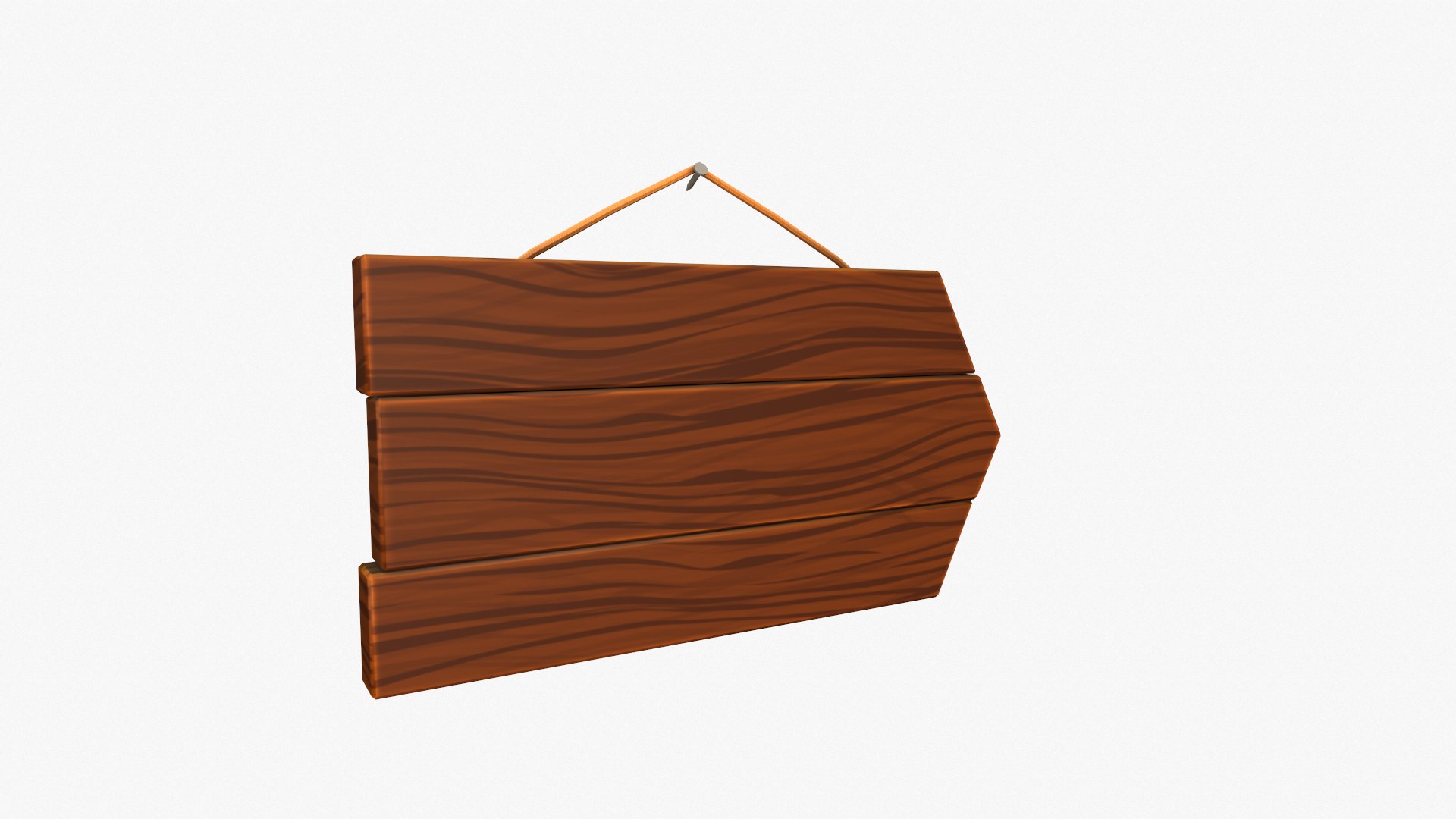 3D Cartoon Wooden Sign V3 Model - TurboSquid 1902017