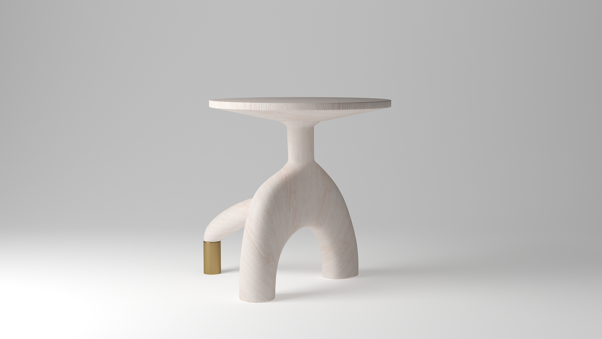 Sculptural Organic Hand Carved Bleached Ash Side Table 3D Model ...