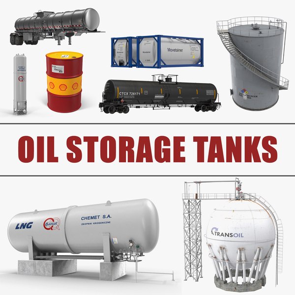 3D oil tanks - TurboSquid 1192951