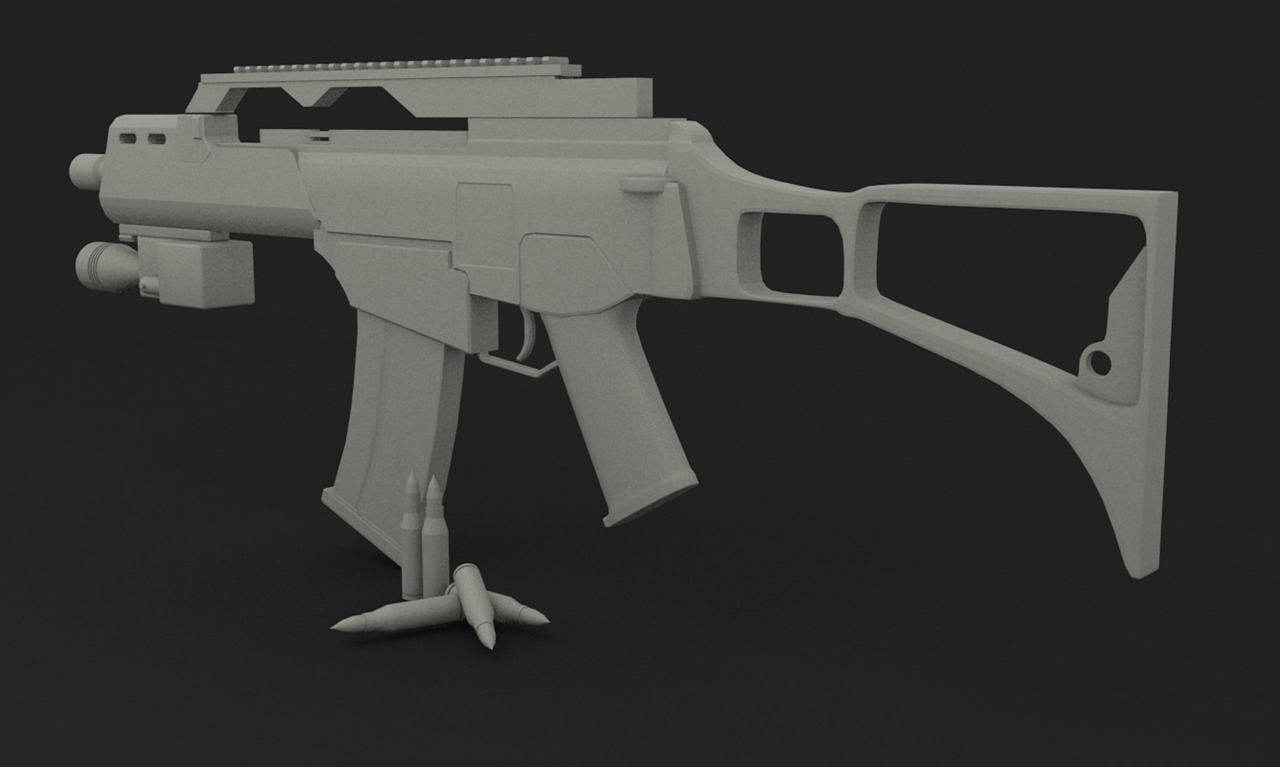 3d Obj Mg-36 Assault Rifle