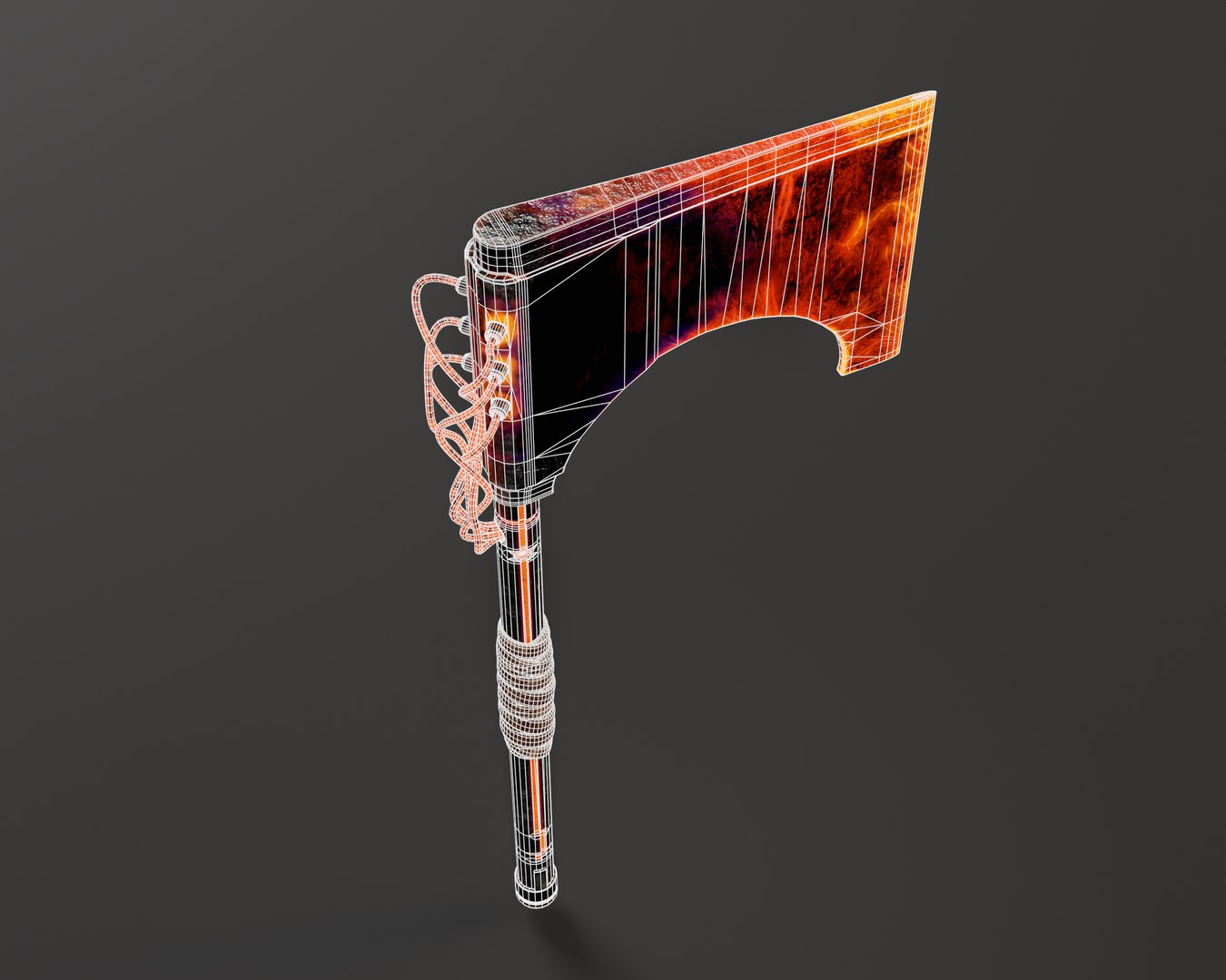3D Cyber Warrior Axe Model - TurboSquid 2355075