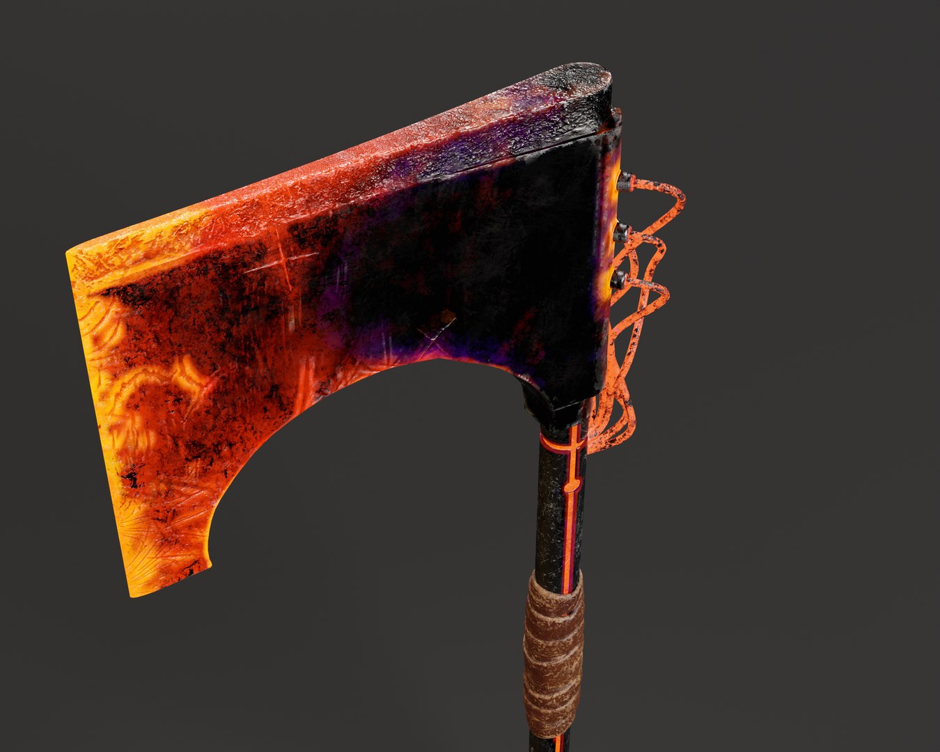 3D Cyber Warrior Axe Model - TurboSquid 2355075