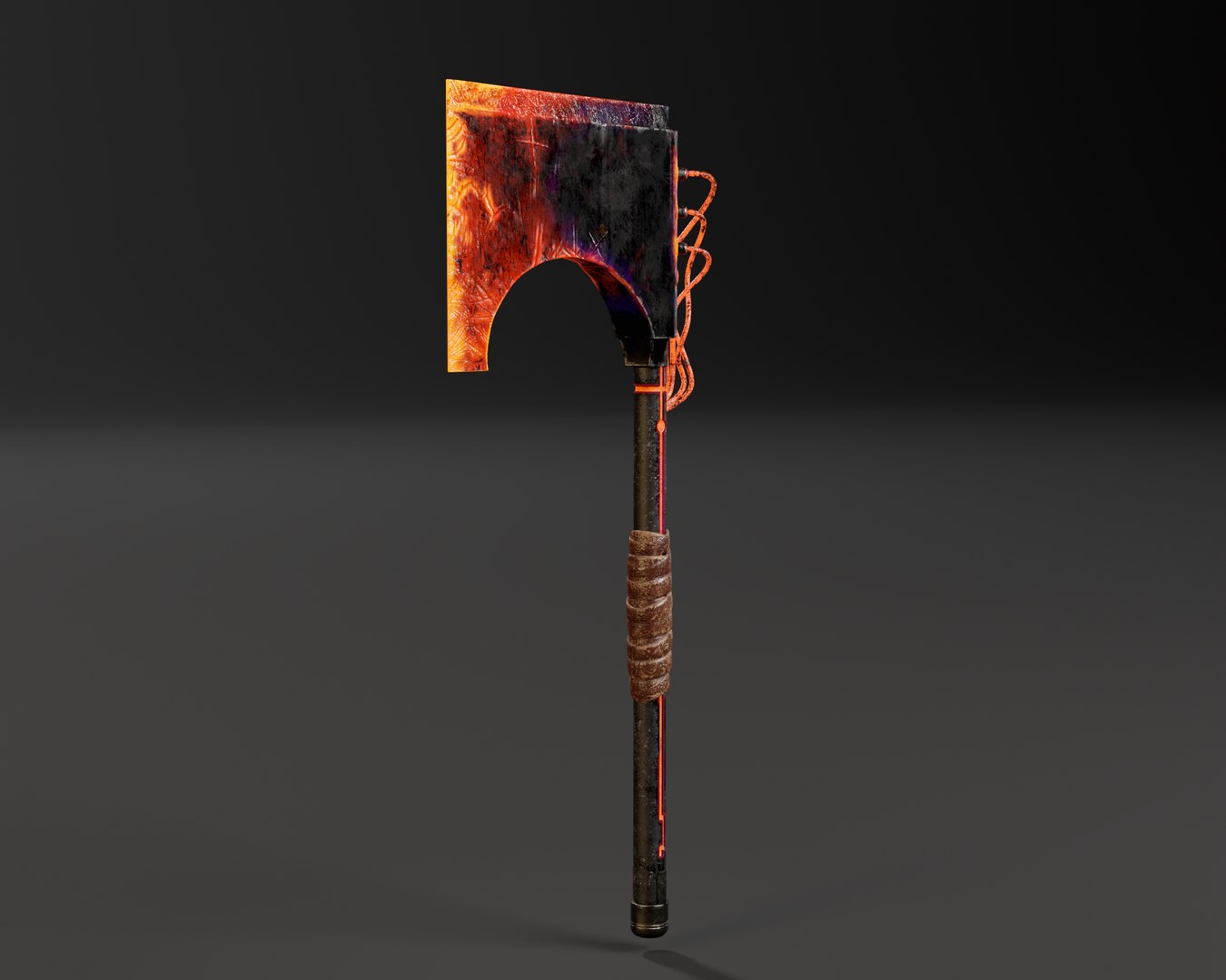 3D Cyber Warrior Axe Model - TurboSquid 2355075