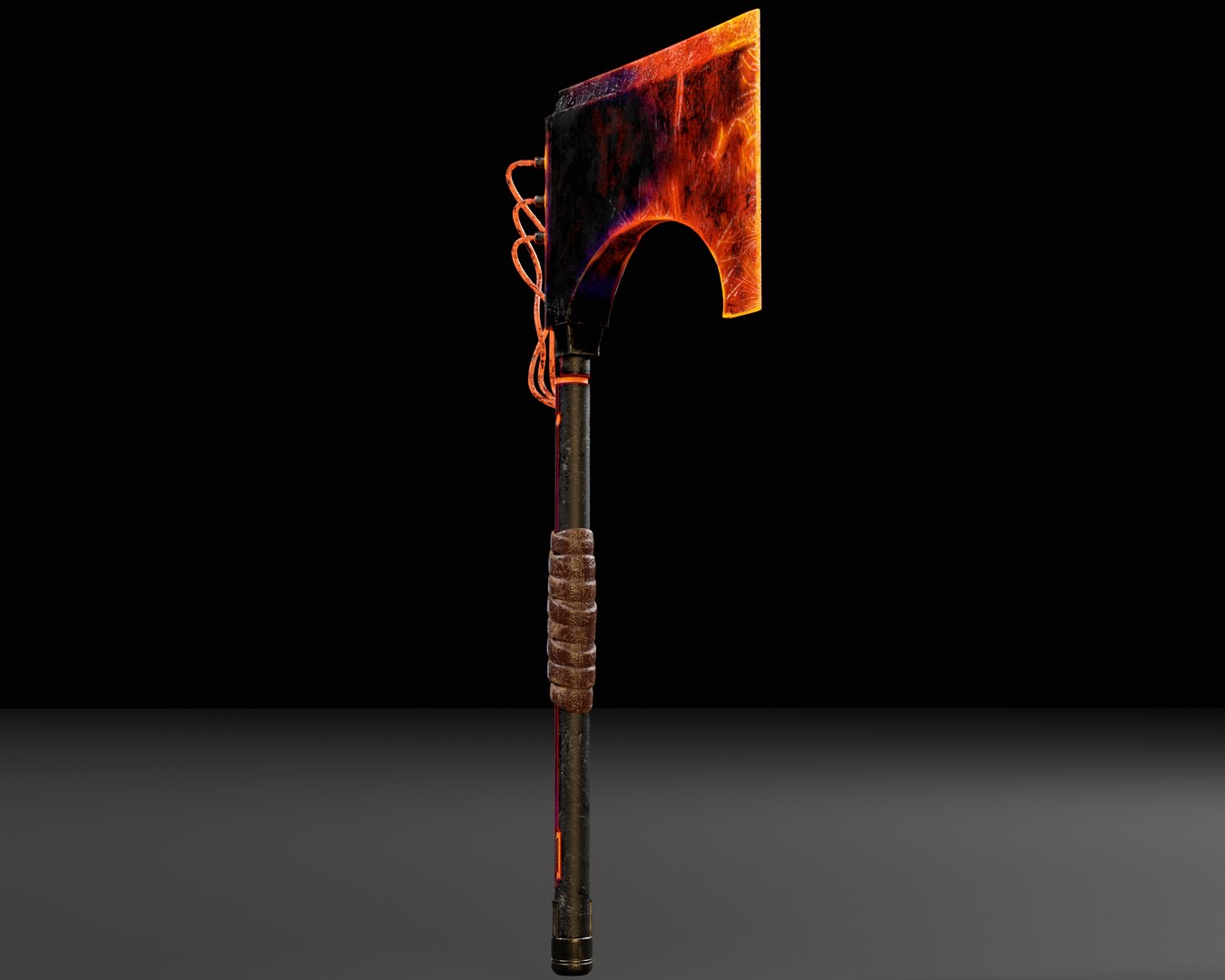 3D Cyber Warrior Axe Model - TurboSquid 2355075