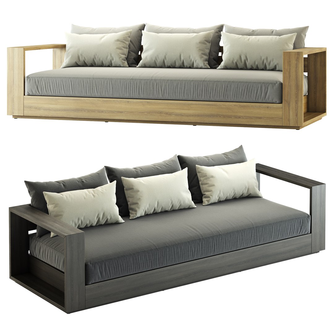 Hayman Teak 3 Seat Sofa 3D - TurboSquid 1851253