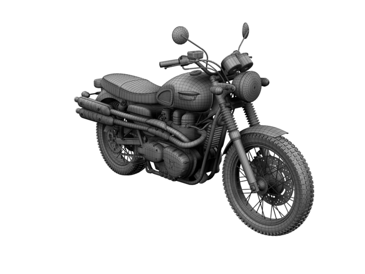Triumph Scrambler 900 2012 3d Model