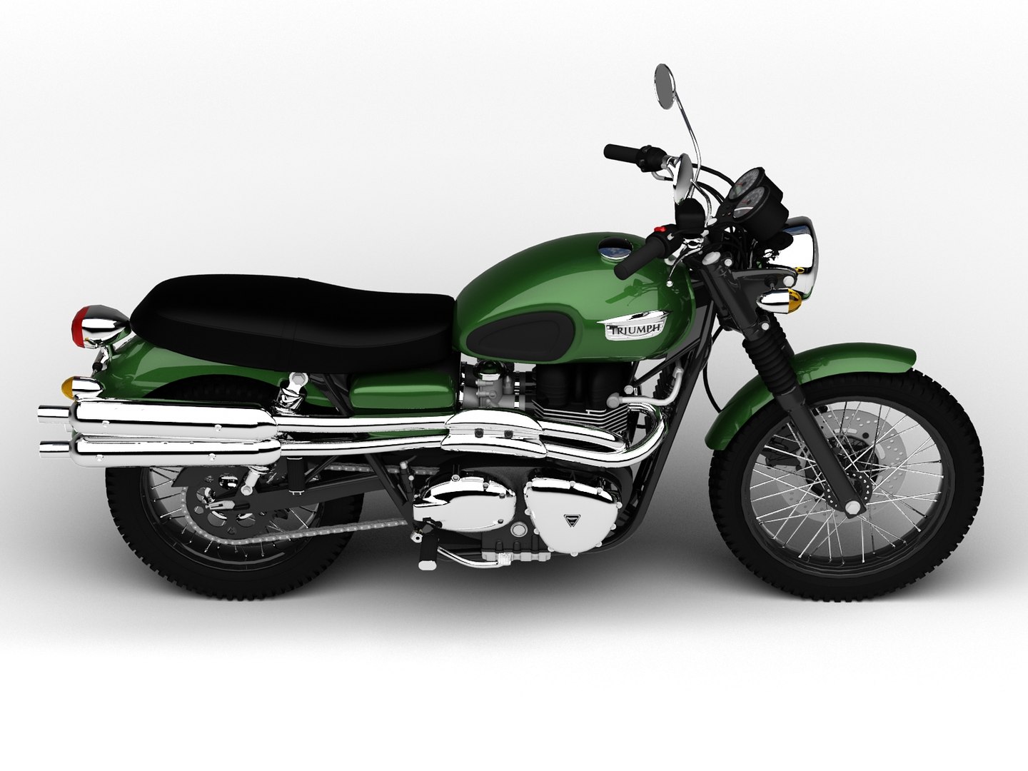 Triumph Scrambler 900 2012 3d Model