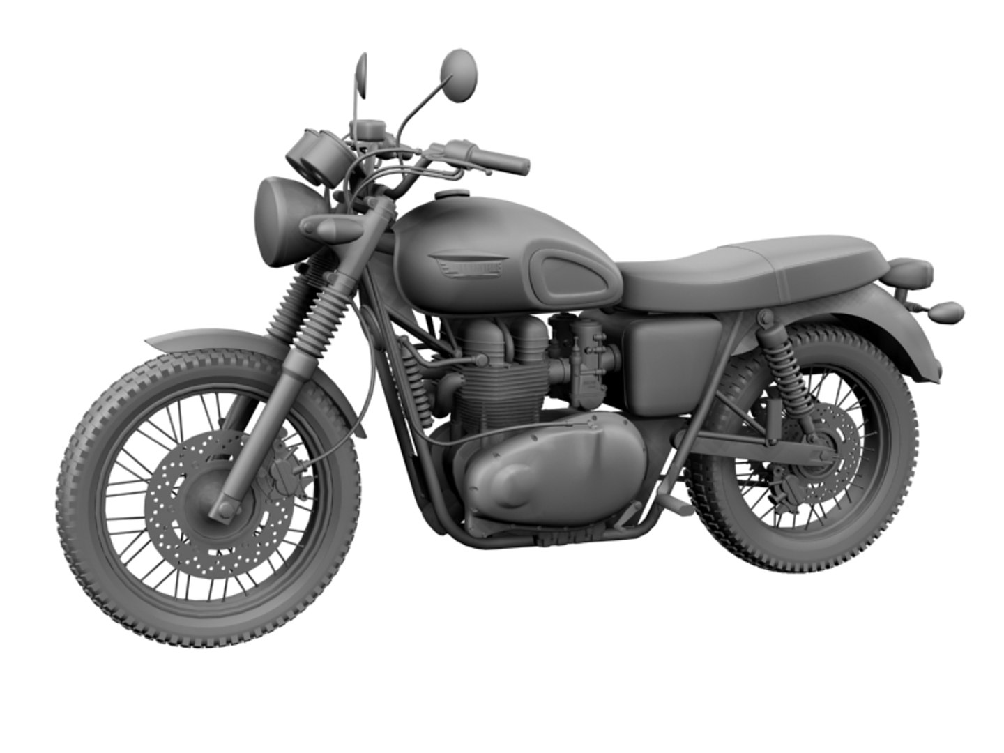 Triumph Scrambler 900 2012 3d Model
