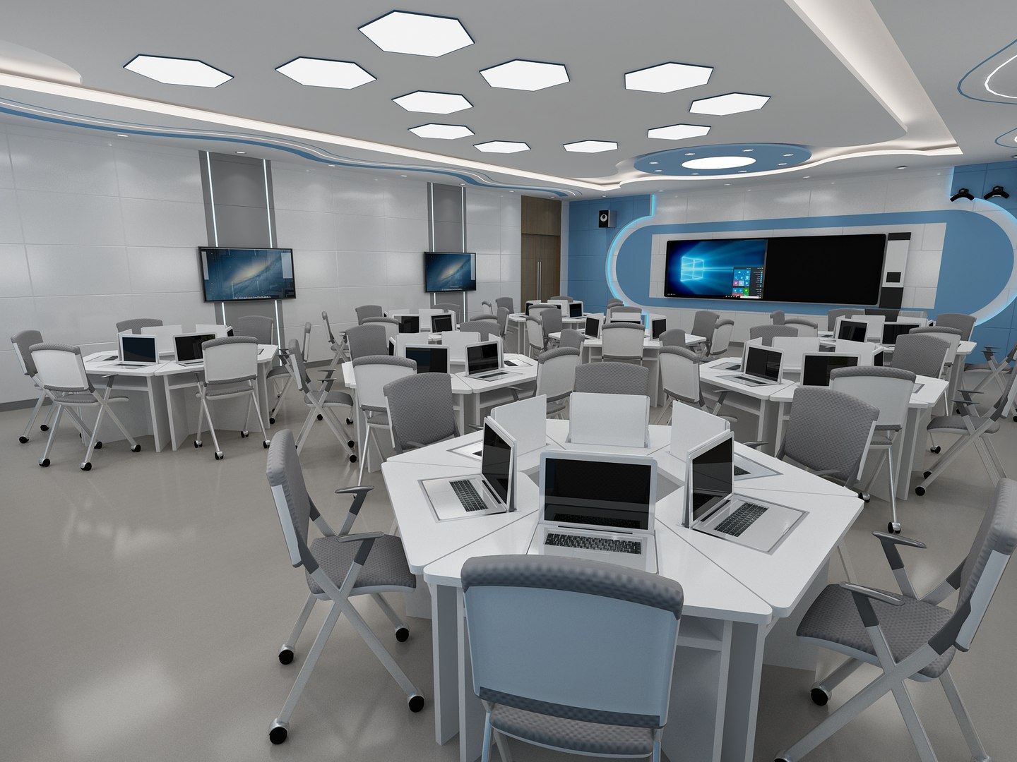 3D Computer Classroom 2 - TurboSquid 2044657
