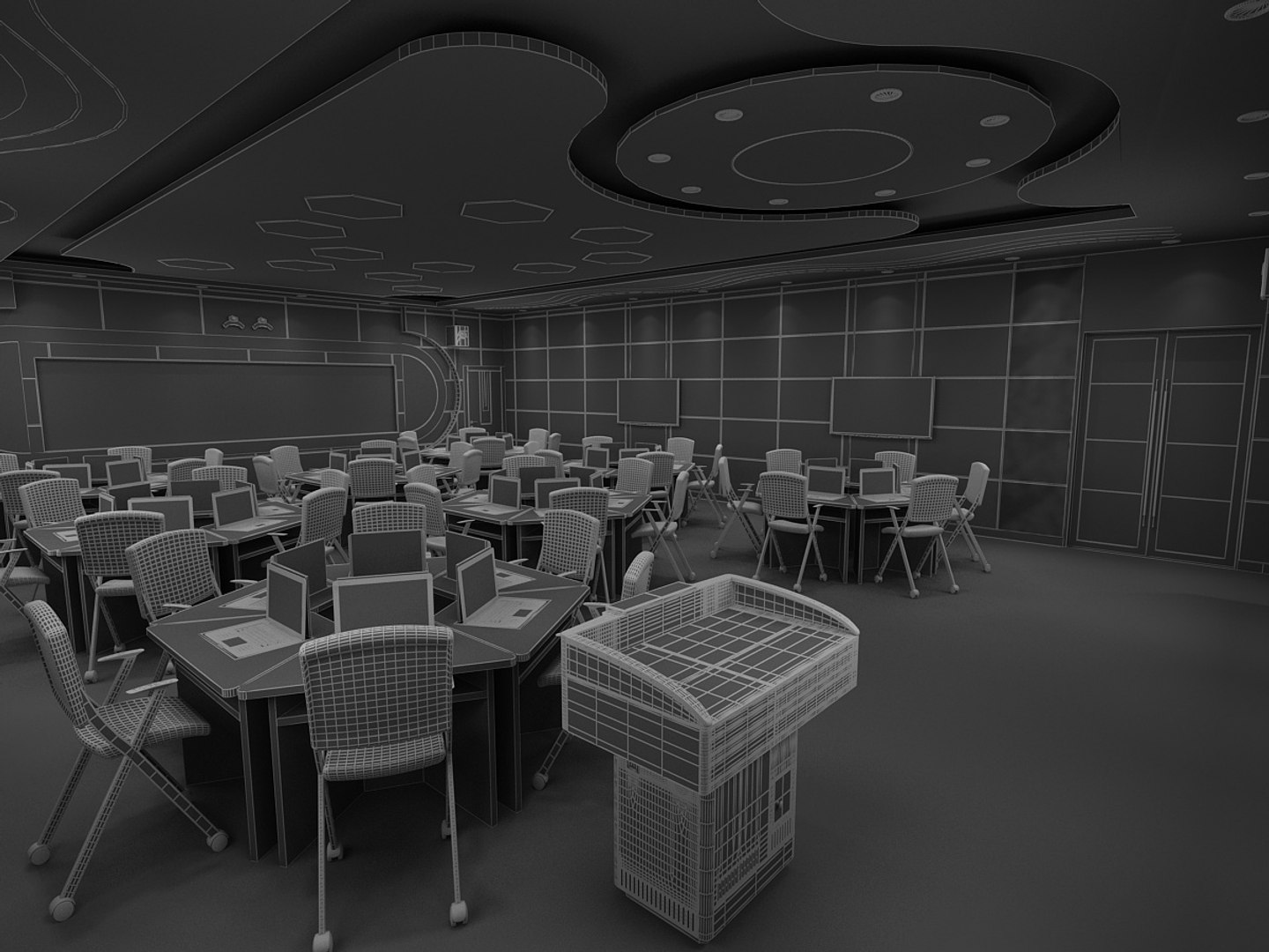 3D Computer Classroom 2 - TurboSquid 2044657