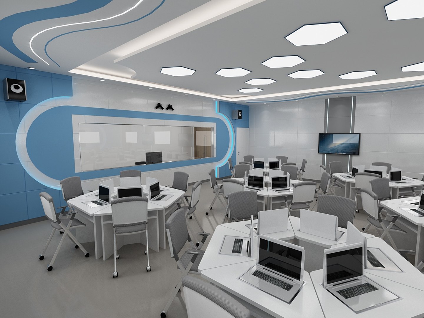 3D Computer Classroom 2 - TurboSquid 2044657