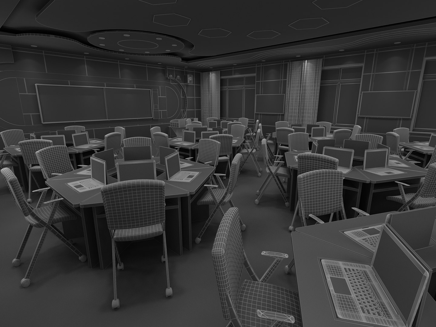3D Computer Classroom 2 - TurboSquid 2044657