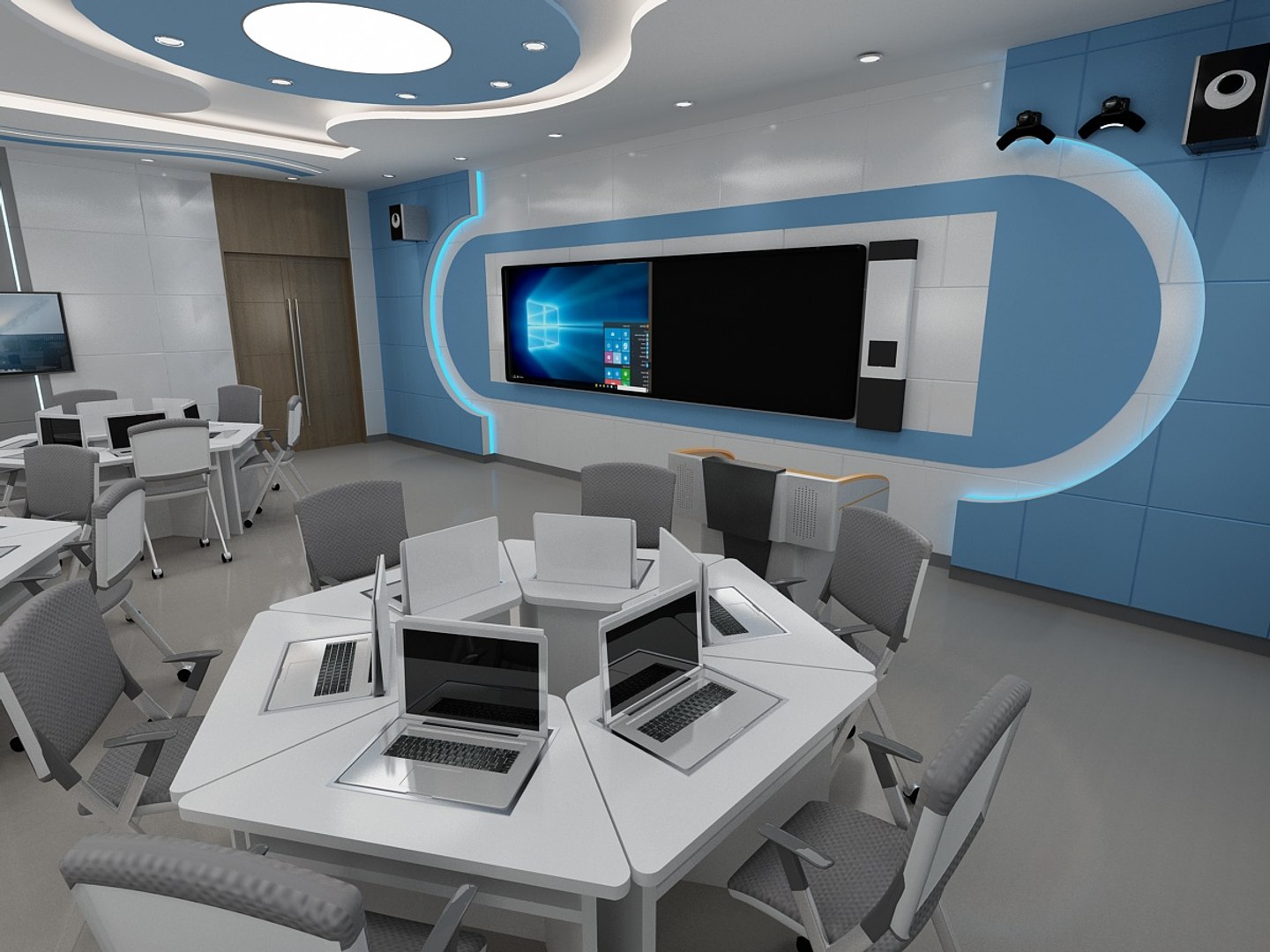 3D Computer Classroom 2 - TurboSquid 2044657
