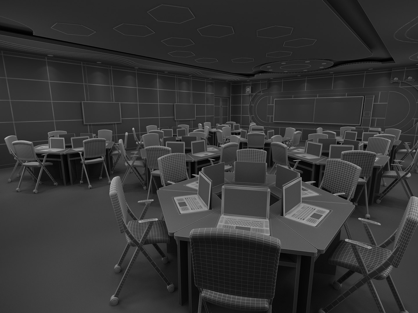 3D Computer Classroom 2 - TurboSquid 2044657