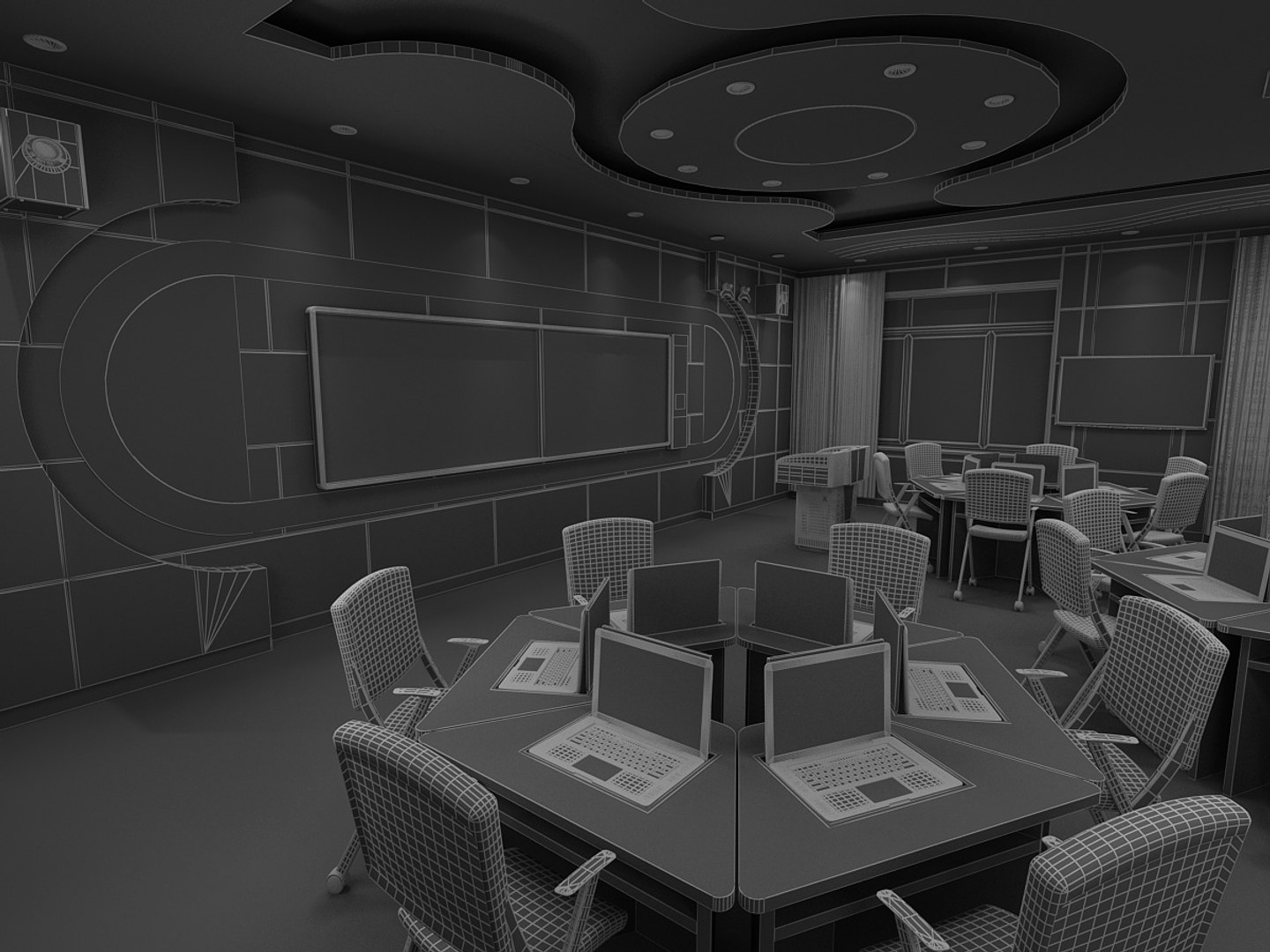 3D Computer Classroom 2 - TurboSquid 2044657